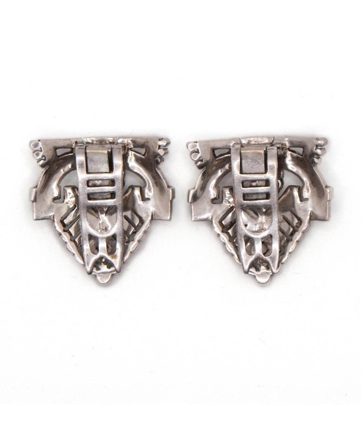 Art Deco Silver Dress Clips | Gadelles Vintage