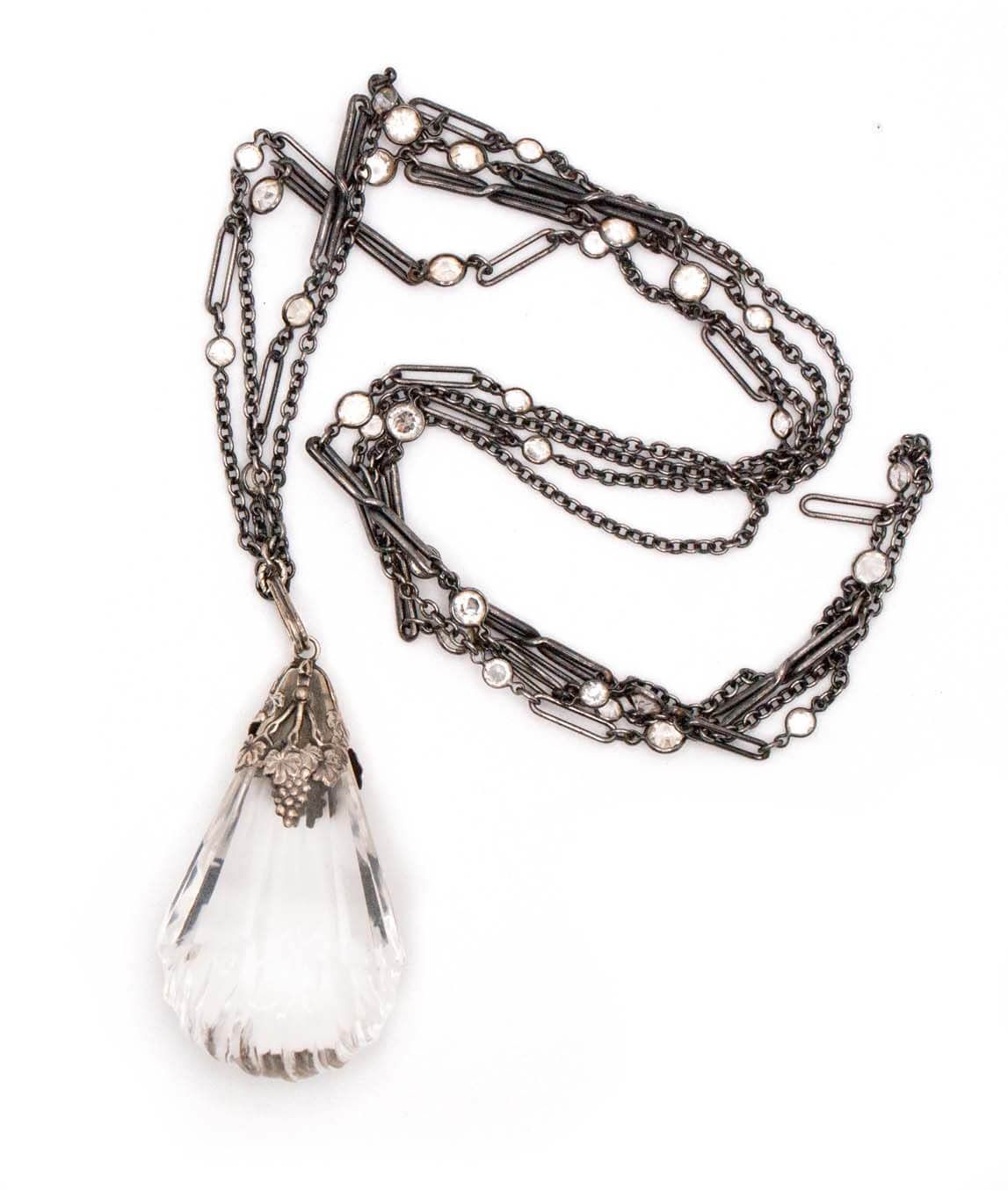 Arts and Crafts Rock Crystal Pendant | Gadelles Vintage