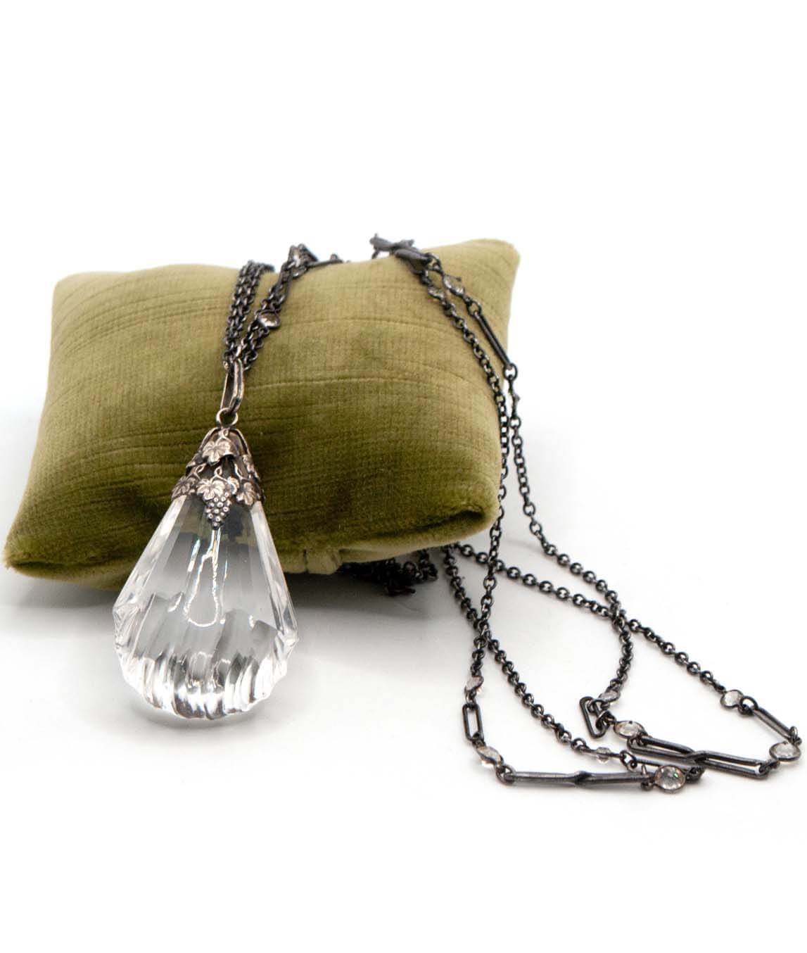 Arts and Crafts Rock Crystal Pendant | Gadelles Vintage