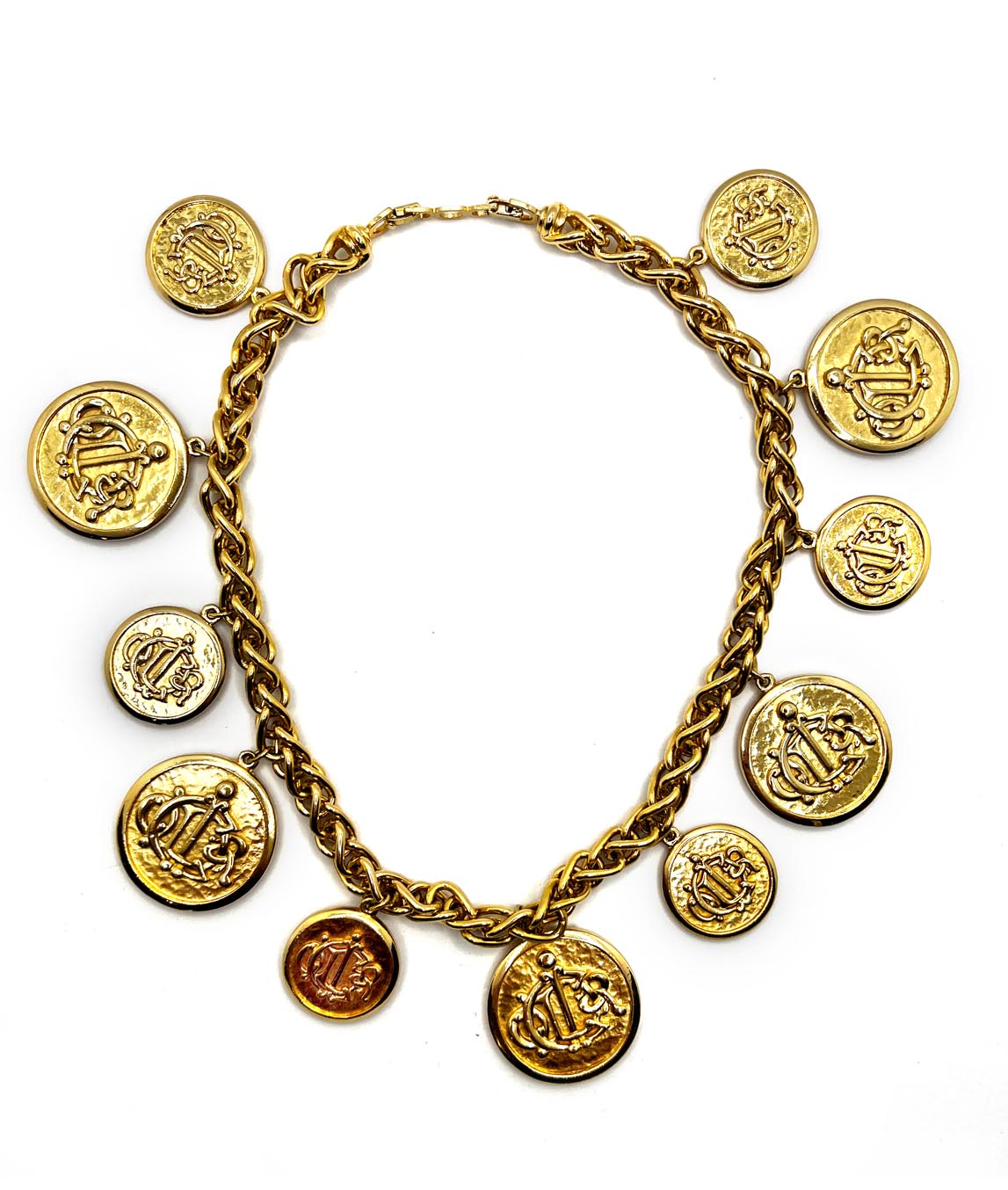 Christian Dior Medallion Coin Necklace | Gadelles Vintage